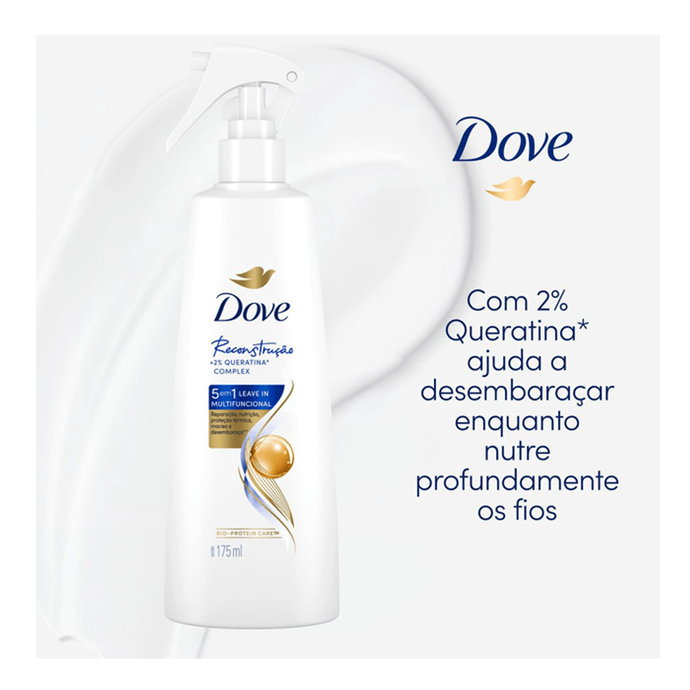 Leave-In Capilar Multifuncional Dove Reconstrução 175ml - Drogaria Sao ...