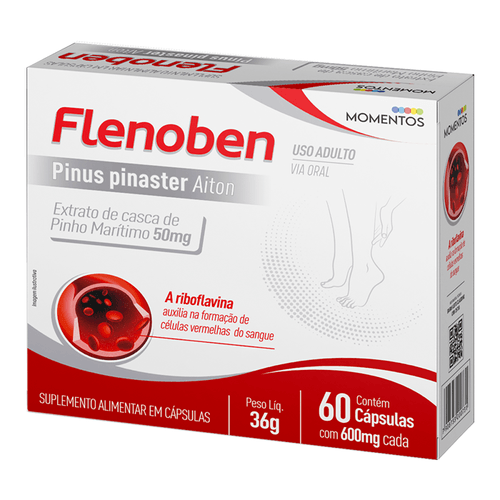 Suplemento Alimentar Flenoben 600mg 60 Cápsulas - Drogaria Sao Paulo