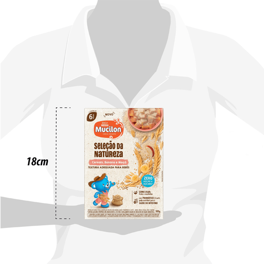 Cereal Infantil Mucilon Seleção Da Natureza Cereais, Banana E Maça 100g ...