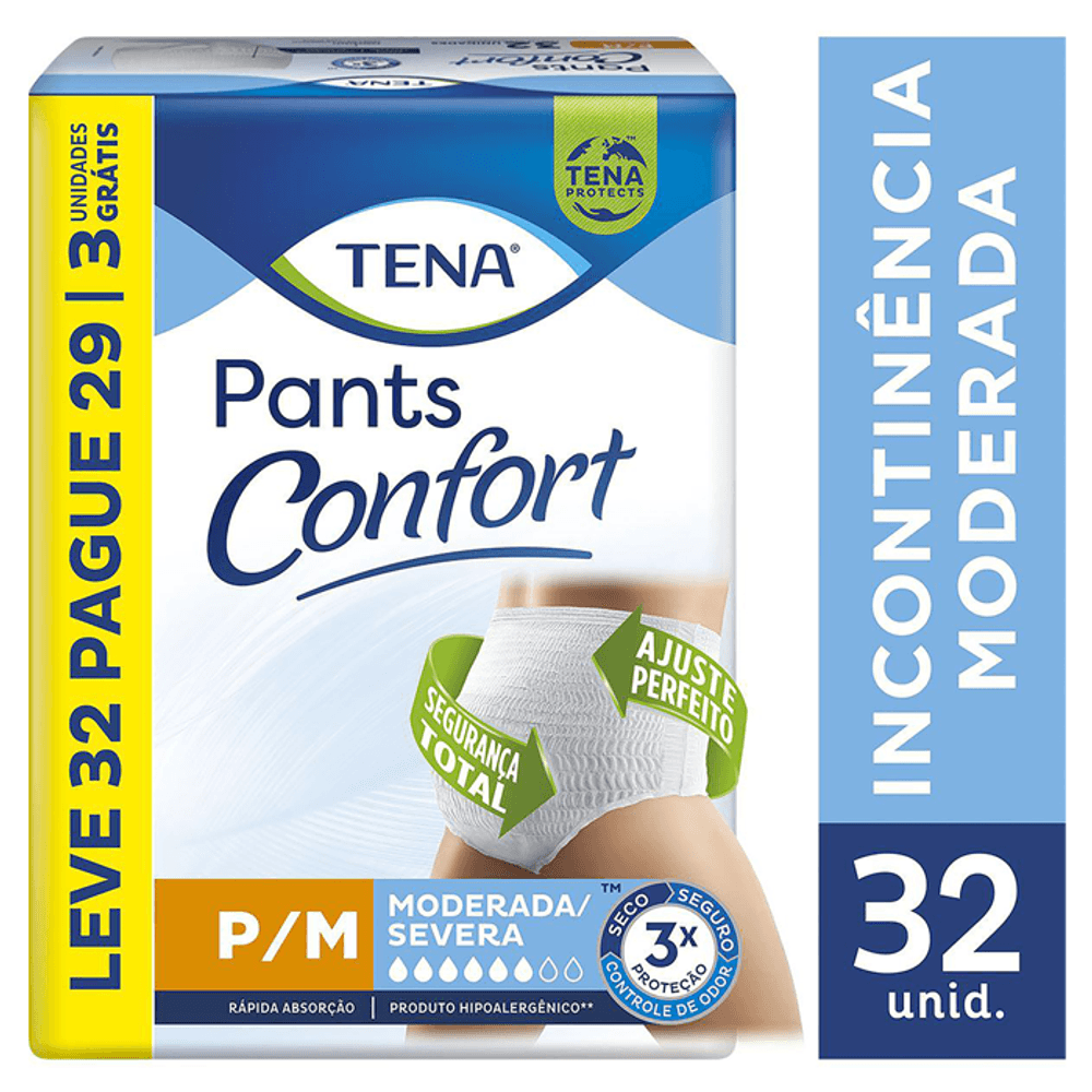 Roupa Íntima Tena Pants Confort P/M 32 Unidades - Drogaria Sao Paulo