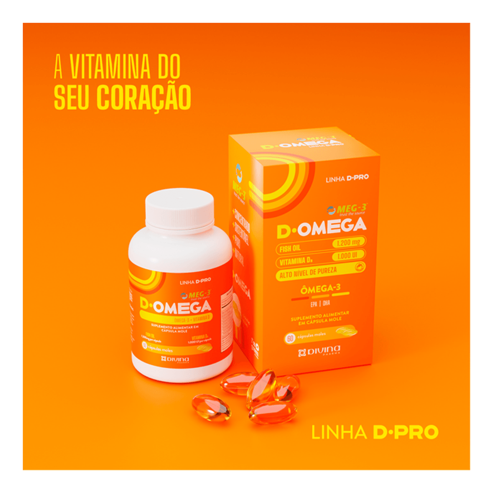 Suplemento Alimentar D-Ômega Vitamina D 2.000UI + Ômega 3 2400mg 60 ...