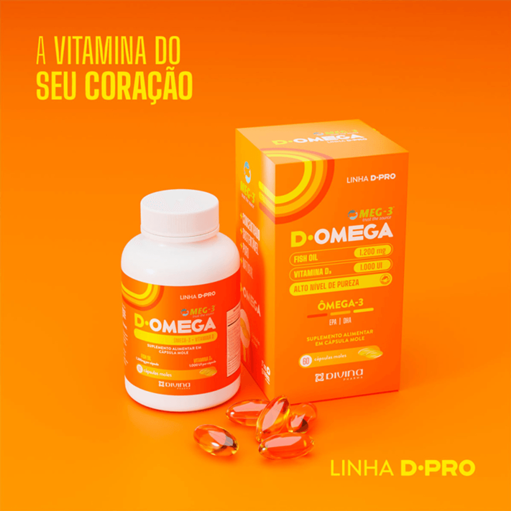 Suplemento Alimentar D-Ômega Vitamina D 1.000UI + Ômega 3 Divina Pharma ...
