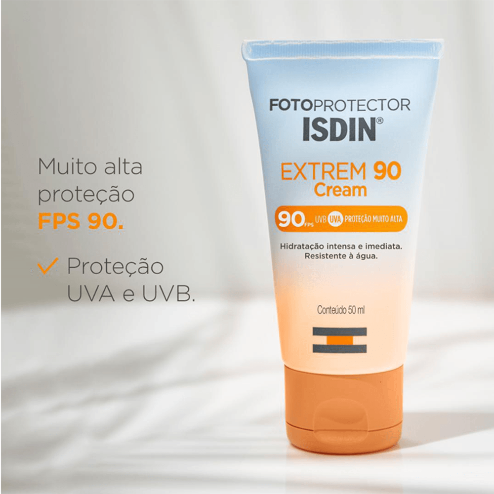 Protetor Solar Facial Isdin FPS 90 Extrem 90 Cream 50ml - Drogaria Sao ...