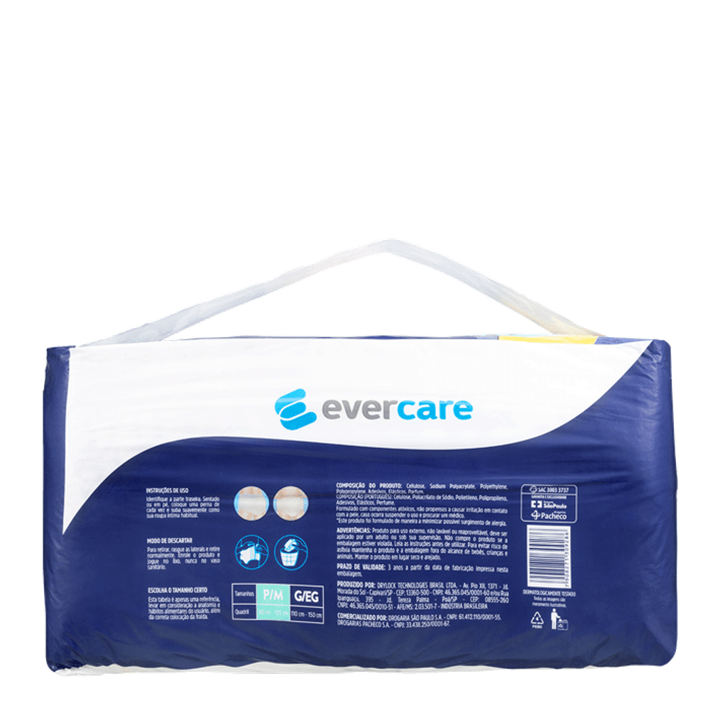 Roupa Íntima Ever Care P/M 24 Unidades - Drogaria Sao Paulo