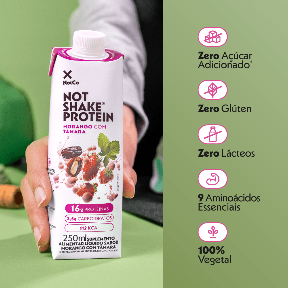 Kit 12x Bebida Proteica NotCo NotShake Protein 16g de Proteína Morango ...