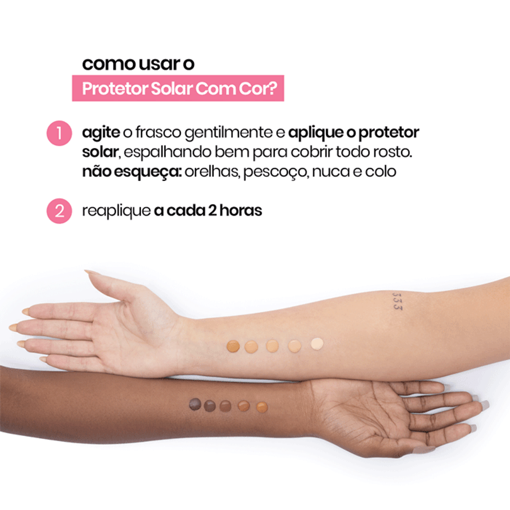 Protetor Solar Facial Sallve Toque Seco FPS60 Com Cor 100 40g ...