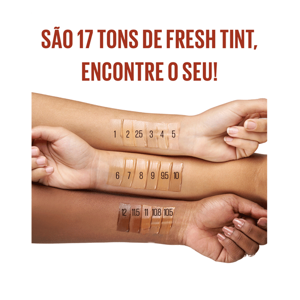 Base Líquida Maybelline Fit Me Fresh Tint FPS50 Cor 10.5 Vitamina C ...
