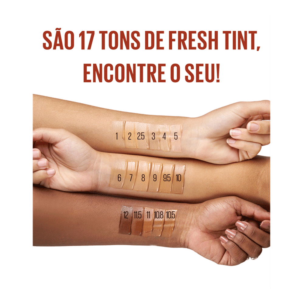 Base Líquida Maybelline Fit Me Fresh Tint FPS50 Cor 8 Vitamina C 30ml ...