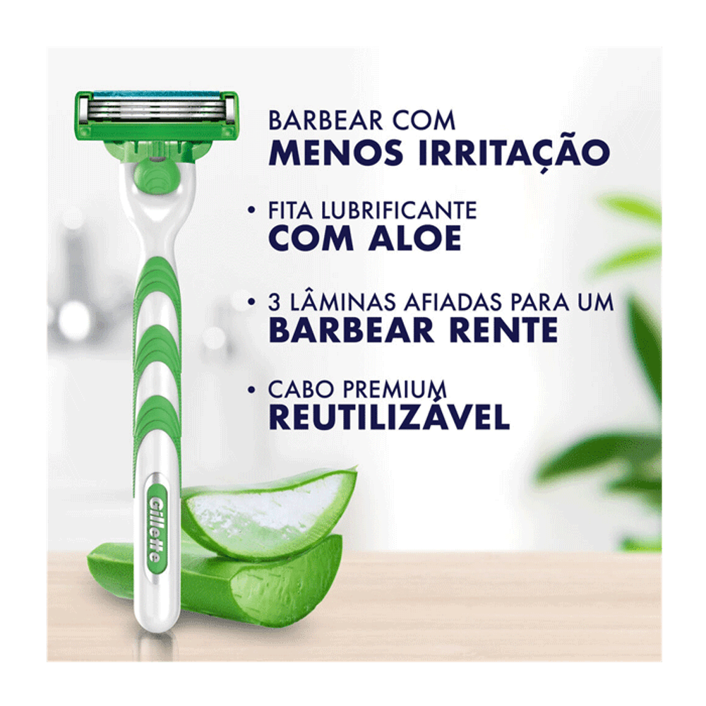 Refil para Aparelho de Barbear Gillette Mach 3 Sensitive 4 Unidades ...