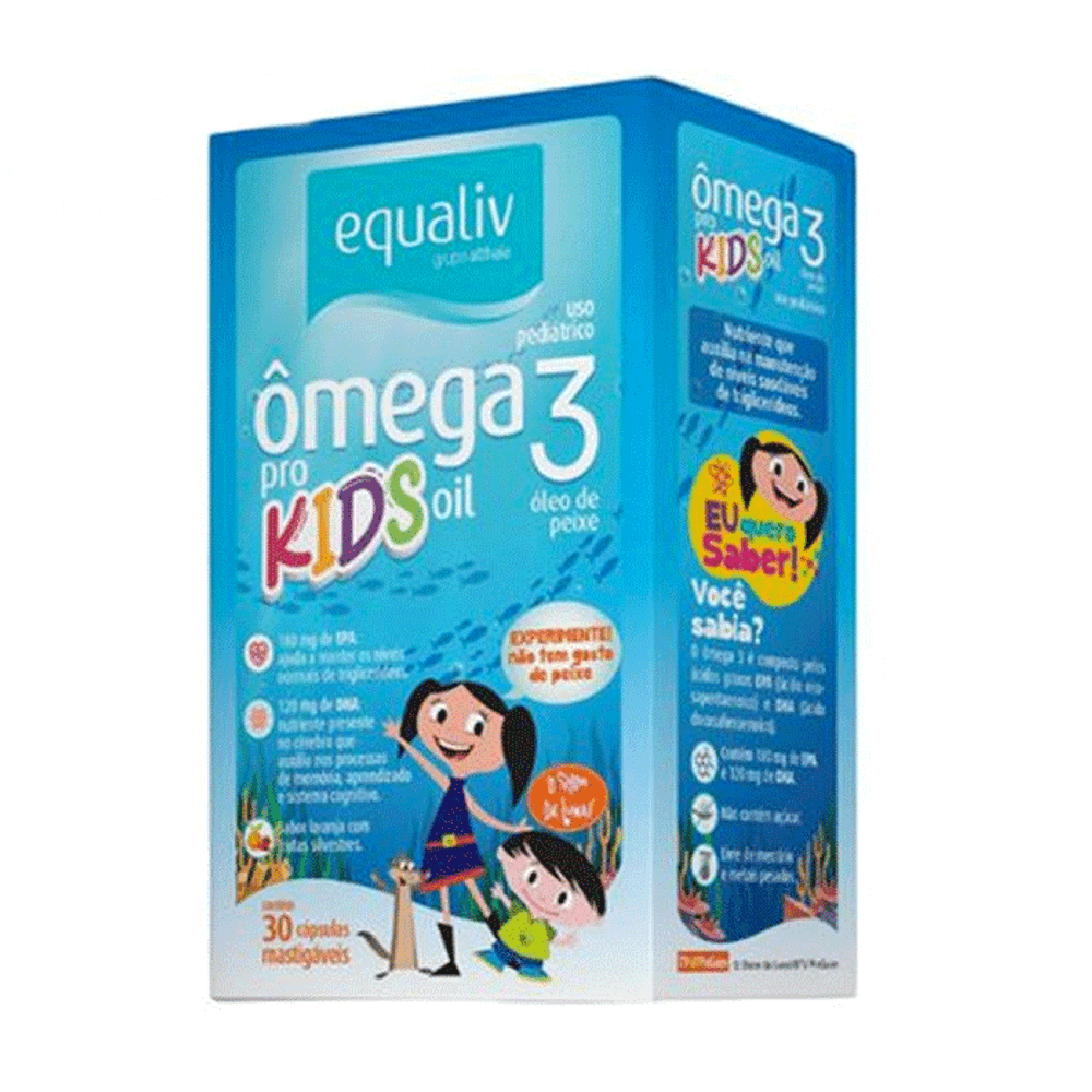 Ômega 3 Equaliv Kids 30 Cápsulas Mastigáveis - Drogaria Sao Paulo