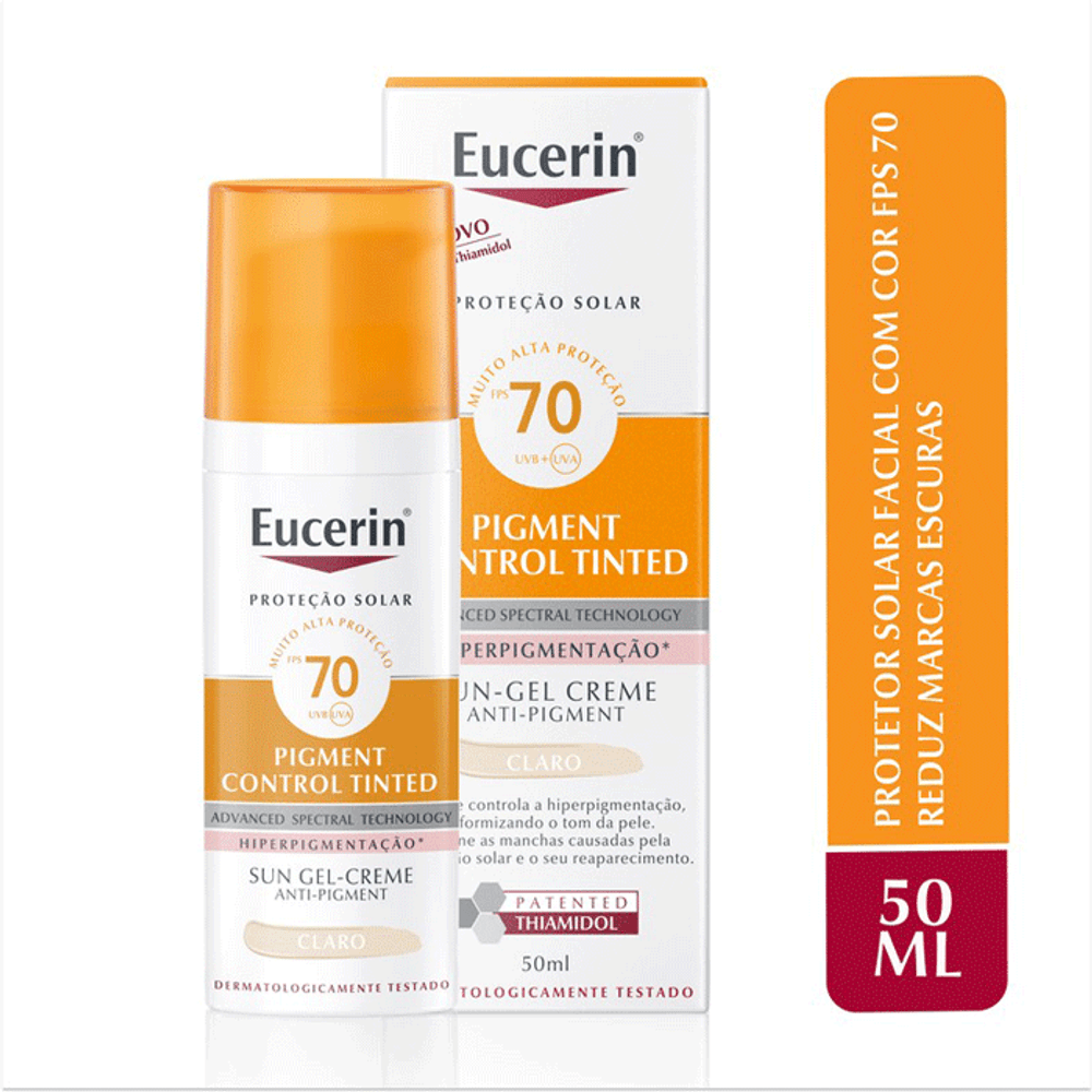 Protetor Solar Facial Eucerin FPS 70 Sun Pigment Control Antimanchas ...