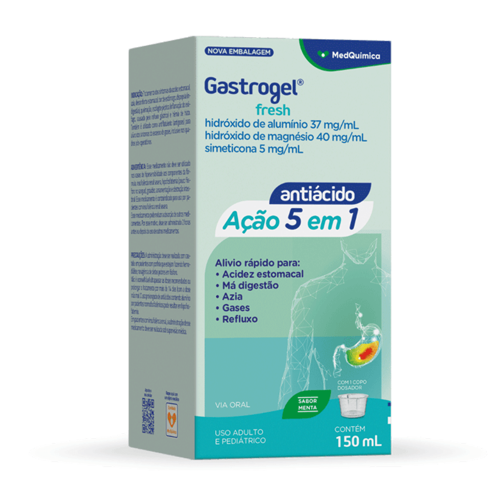 GastroGel Fresh Medquímica 150ml - Drogaria Sao Paulo