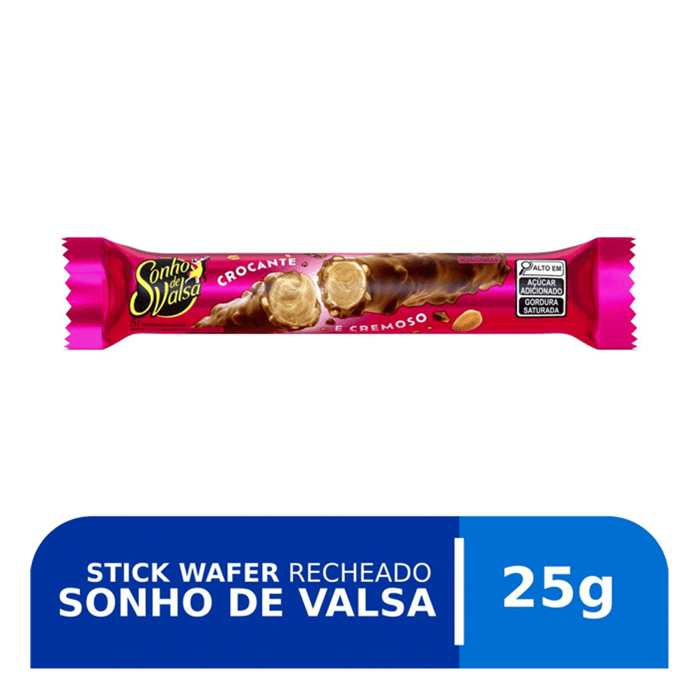 Wafer Sonho de Valsa Recheado 25g - Drogaria Sao Paulo