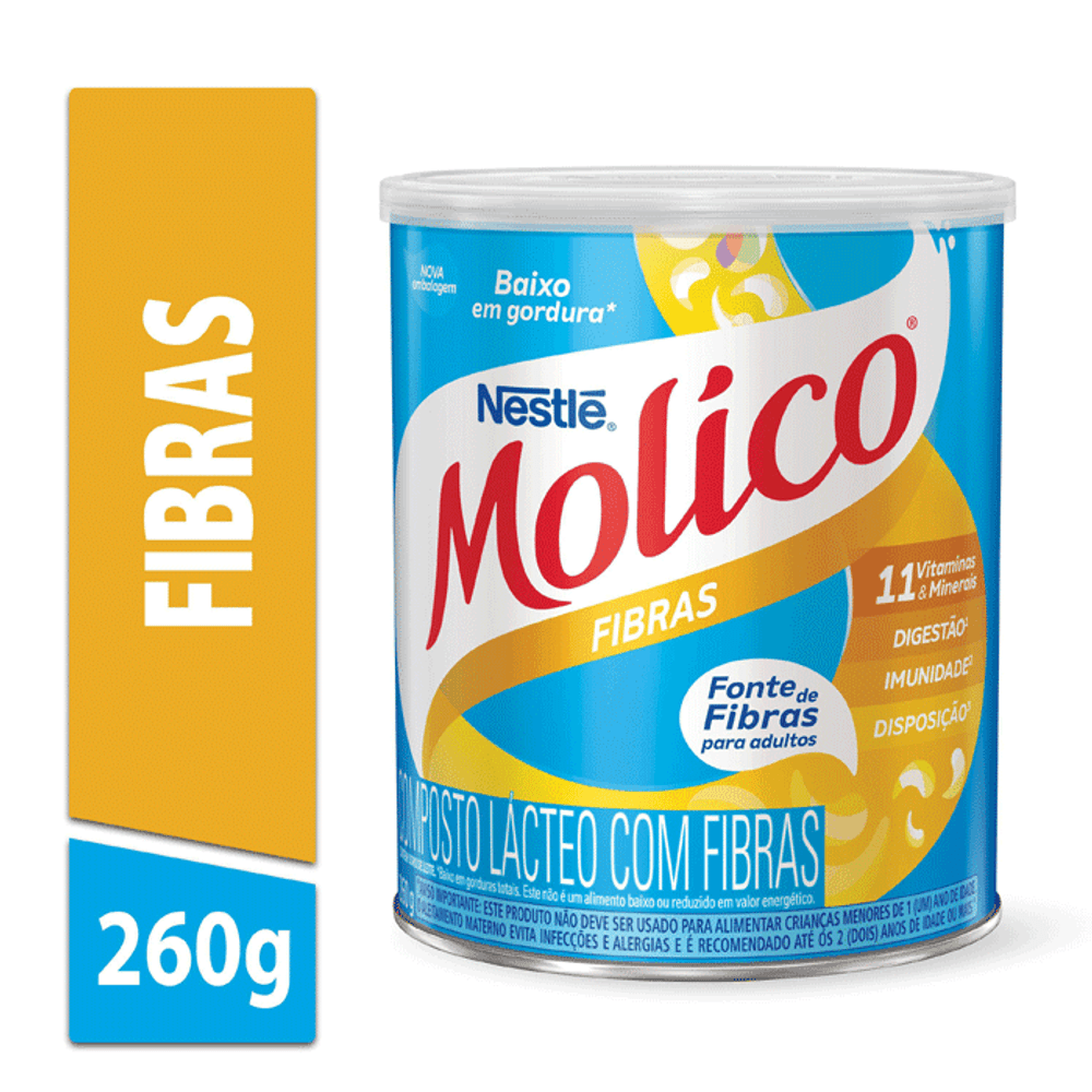 Composto Lácteo Molico Fibras 260g - Drogaria Sao Paulo