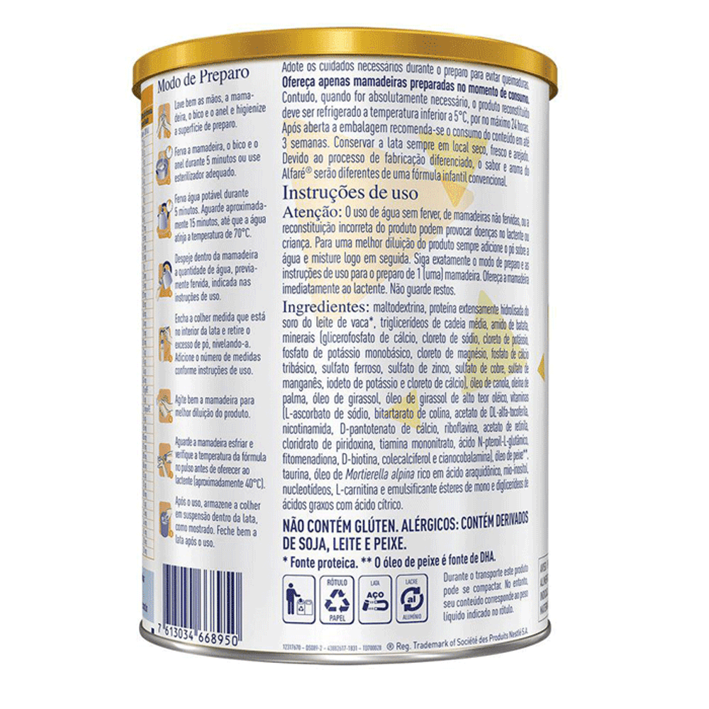 Fórmula Infantil Para Lactentes Alfaré 400g - Drogaria Sao Paulo