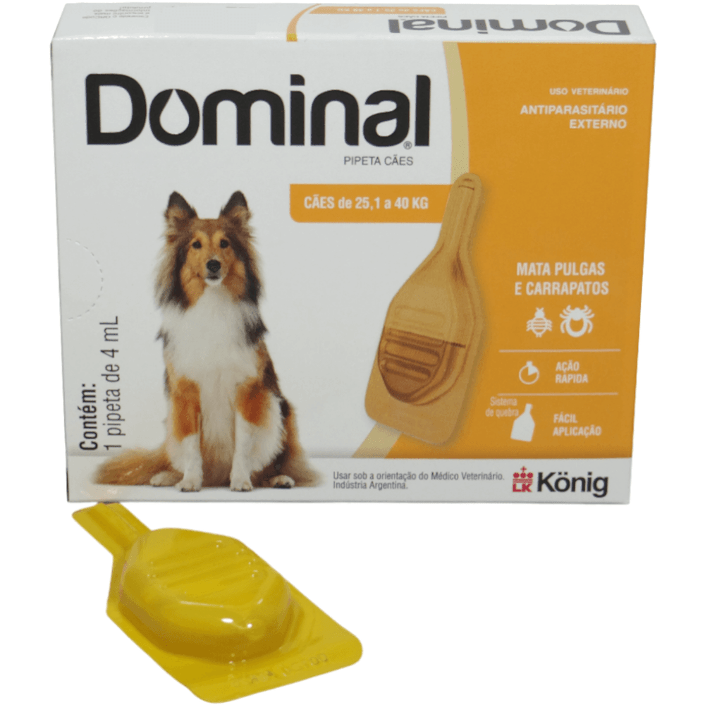 DOMINAL PIPETA PARA CÃES 25,1 A 40KG 4ML LARANJA KIT COM 2 - Drogaria ...