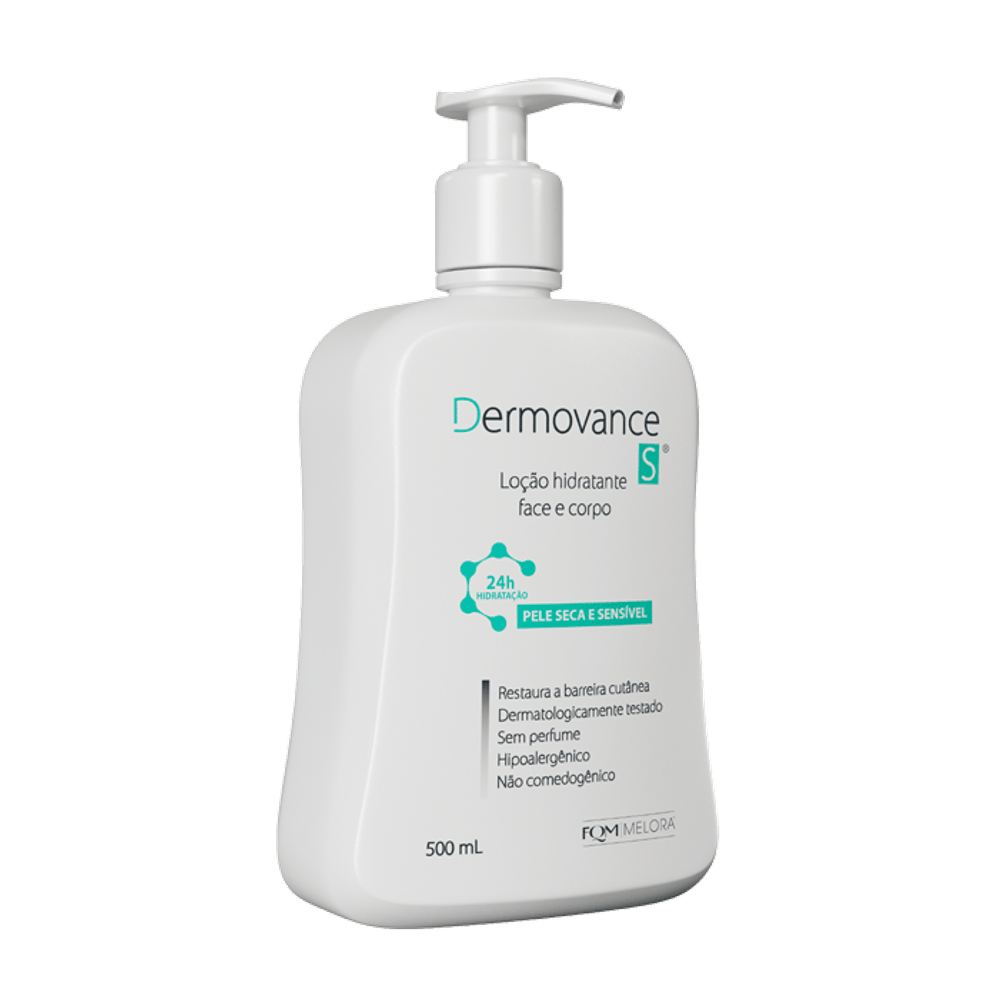 Hidratante Corporal e Facial Dermovance S Pele Seca e Sensível 500ml ...