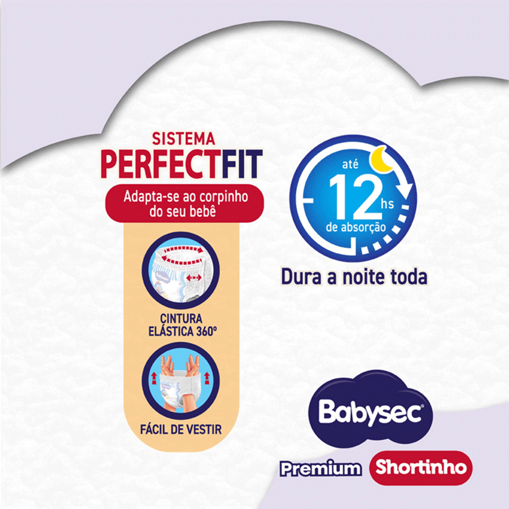 Fralda Babysec Premium Shortinho Galinha Pintadinha XG 42 Unidades ...