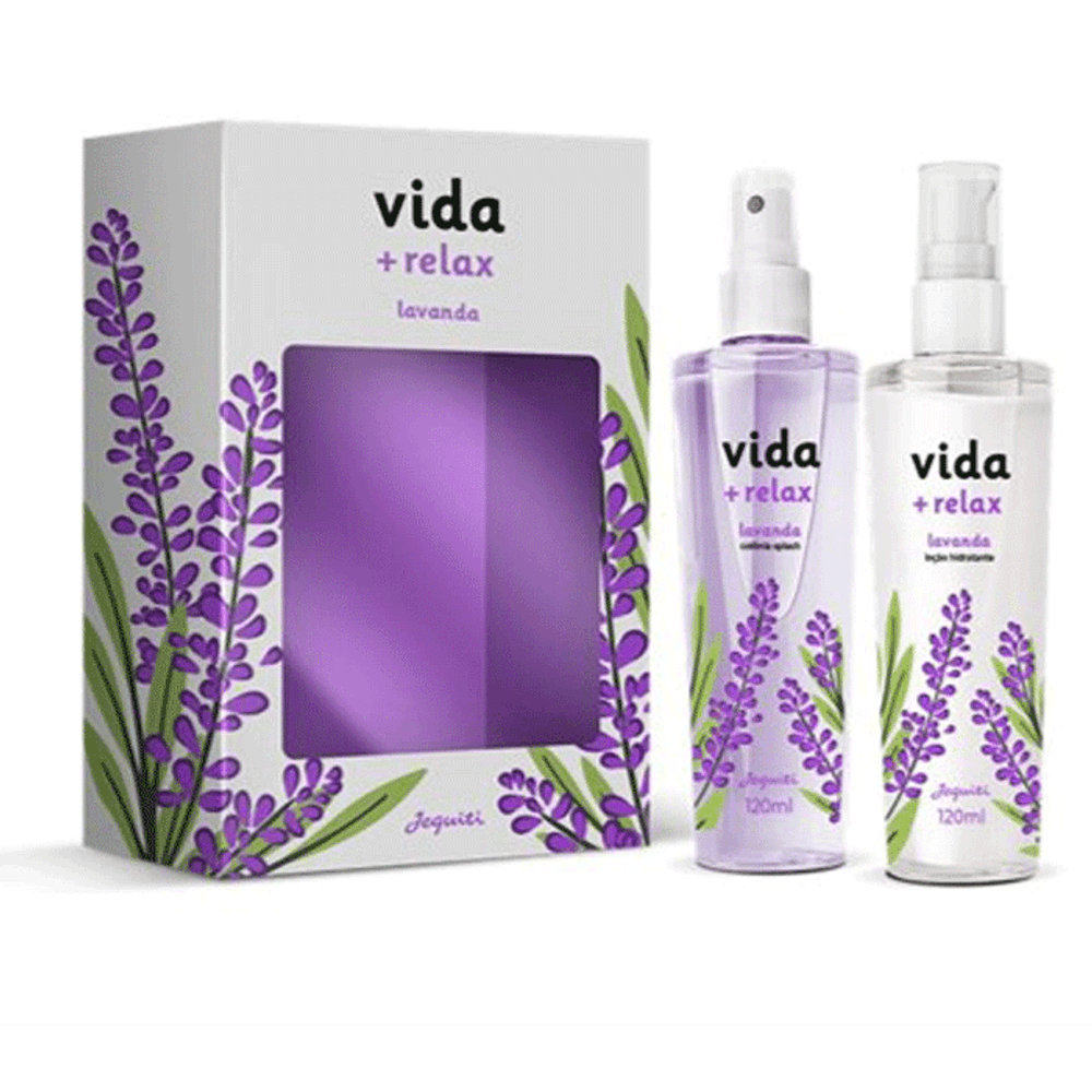 Kit Jequiti Body Splash Corporal Vida 120ml + Relax Lavanda 120ml ...