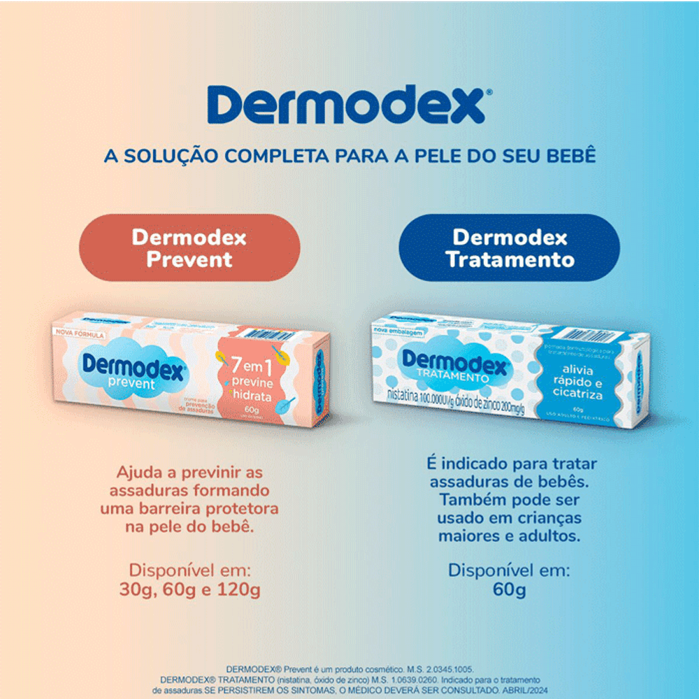 Pomada para Prevenção de Assaduras Dermodex Prevent 30g - Drogaria Sao ...