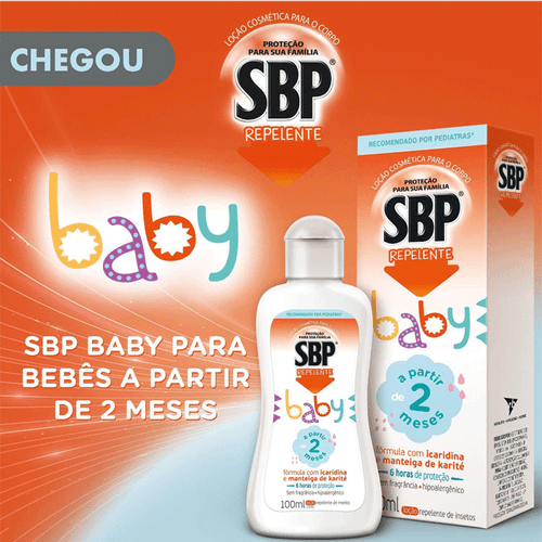 Repelente para Bebê SBP Baby Loção Corporal com Icaridina 100ml ...