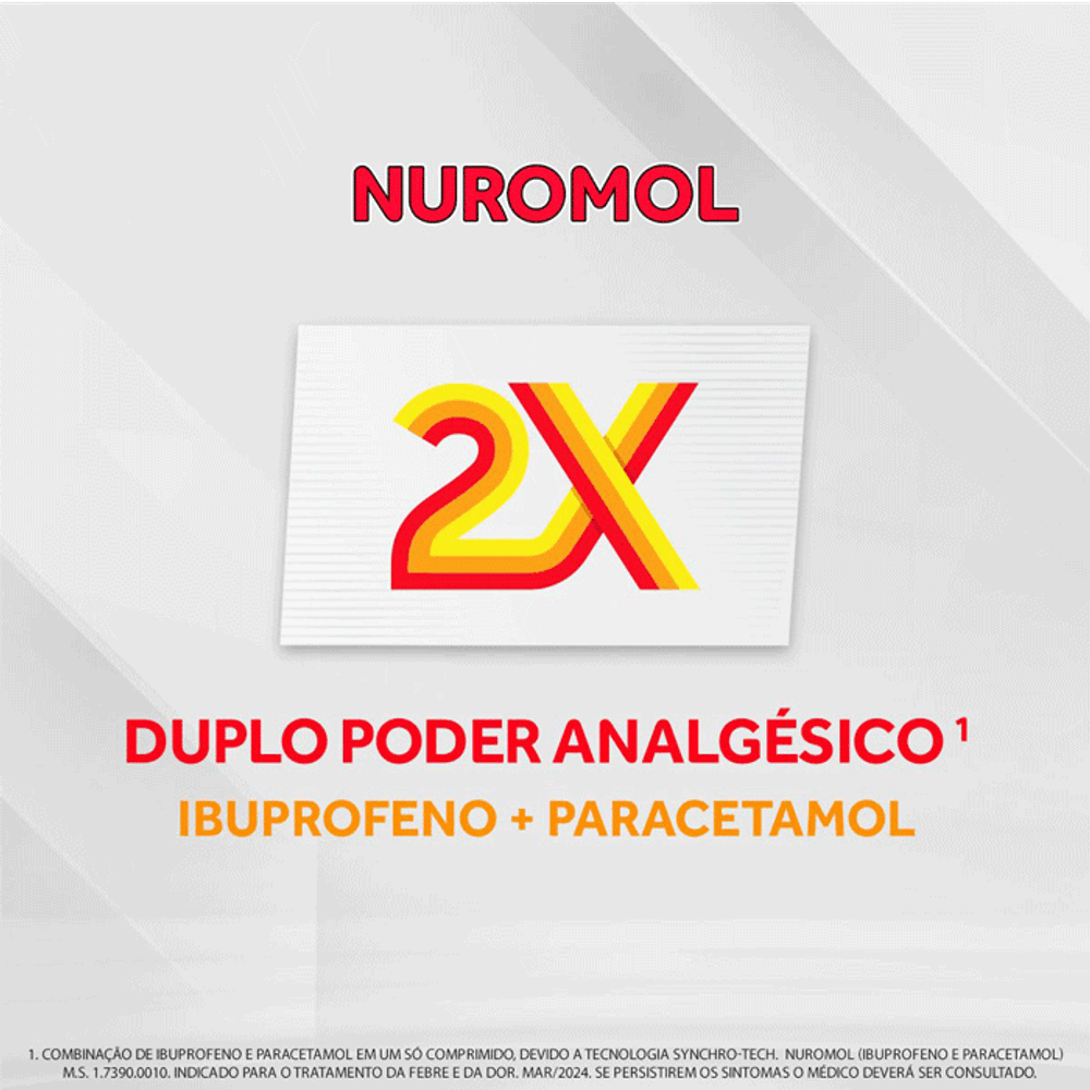 Analgésico Nuromol 200mg + 500mg 4 Comprimidos Revestidos - Drogaria ...