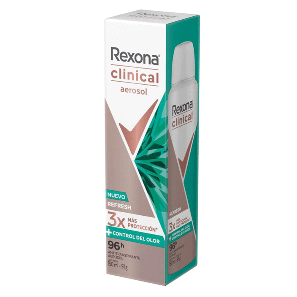 Desodorante Aerossol Rexona Clinical Refresh 150ml - Drogaria Sao Paulo