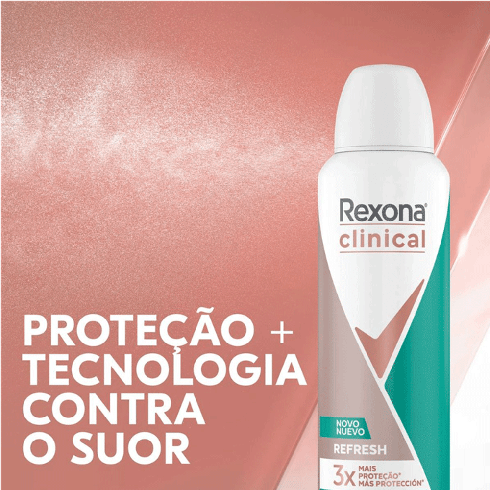 Desodorante Aerossol Rexona Clinical Refresh 150ml - Drogaria Sao Paulo