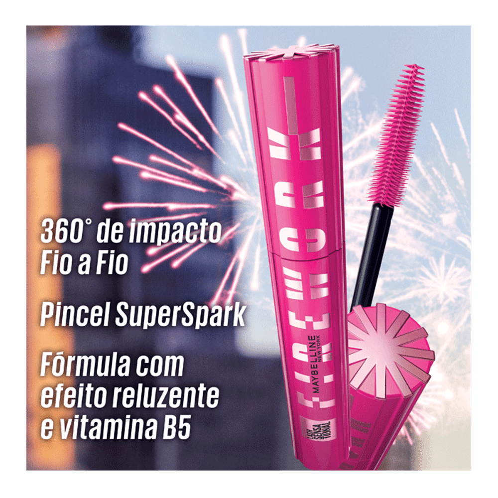 Máscara para Cílios Maybelline Lash Sensational Firework Preto 32,2g ...