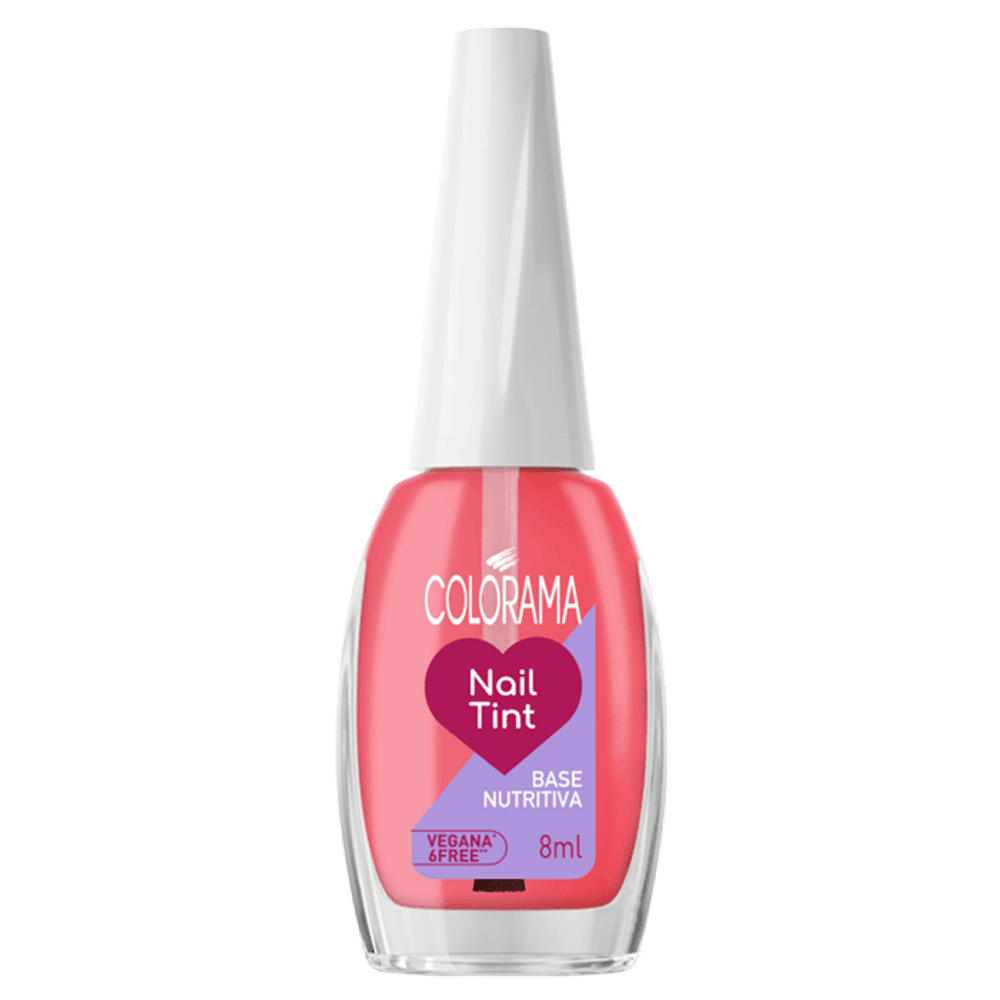 Esmalte Base Nutritiva Colorama Nail Tint Rosa Translúcido 8ml ...