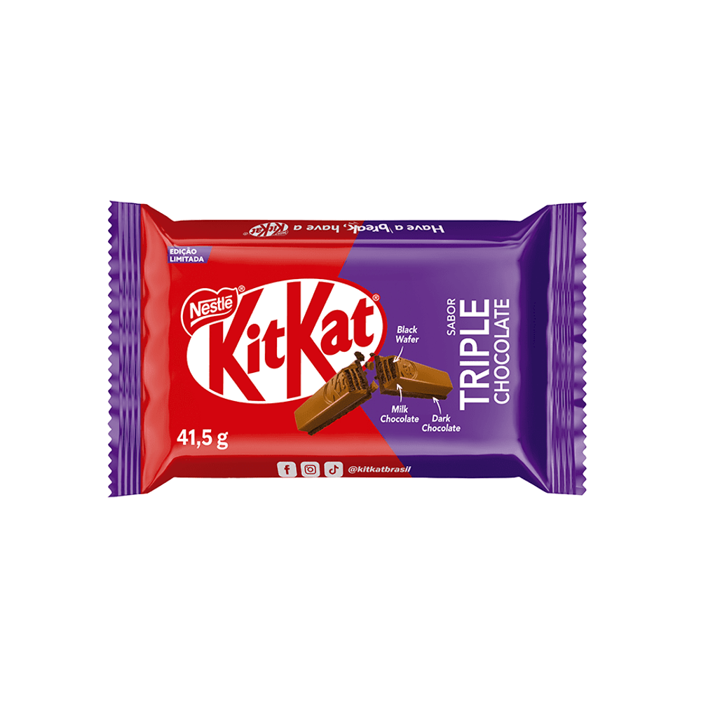 Barra de chocolate Triple Chocolate caixa com 24 unidades de 41,5g ...