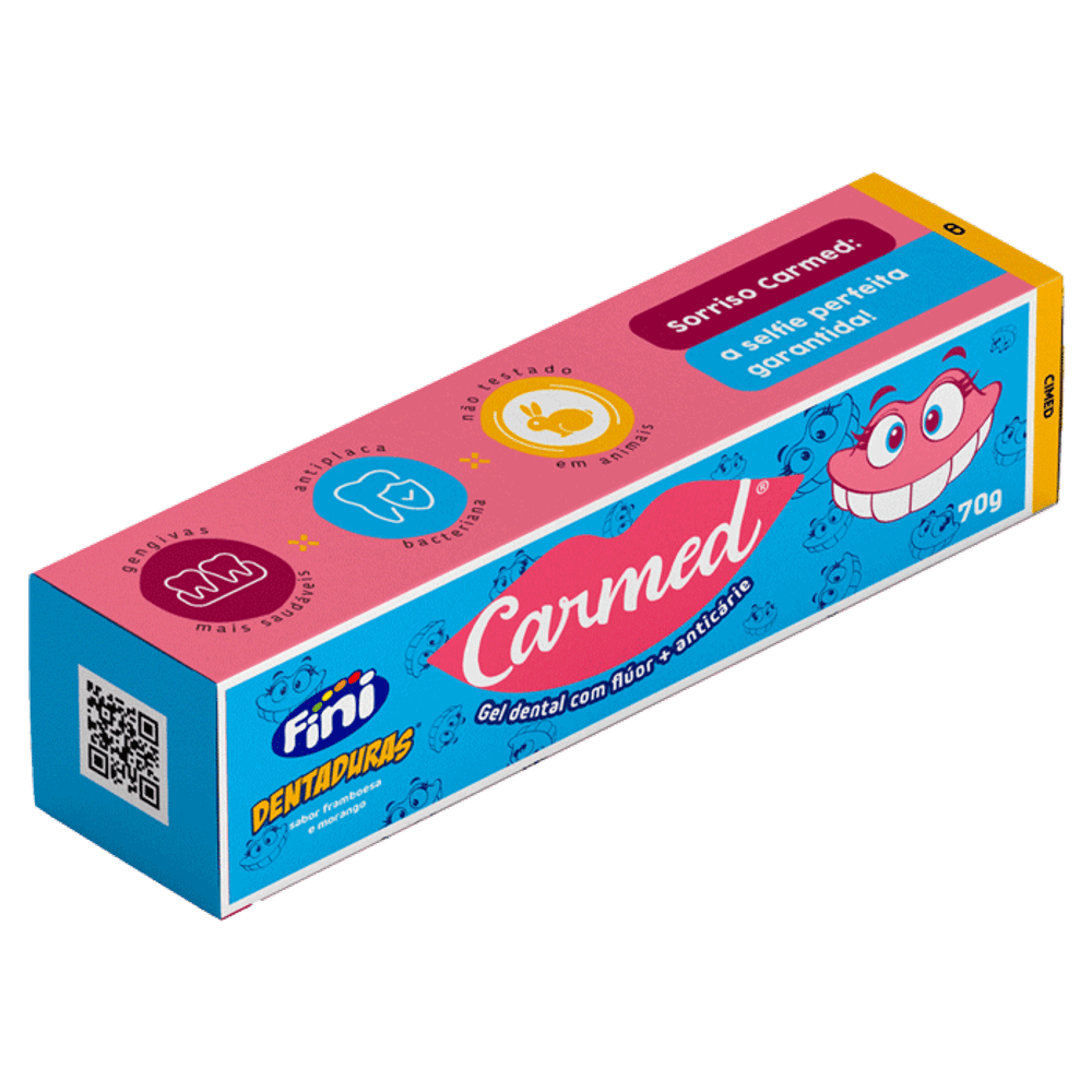 Pasta de Dente Gel Infantil Carmed Fini Dentaduras 70g - Drogaria Sao Paulo