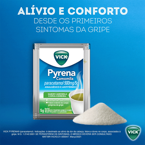 Chá para Gripe Vick Pyrena Sabor Camomila 5g - Drogaria Sao Paulo