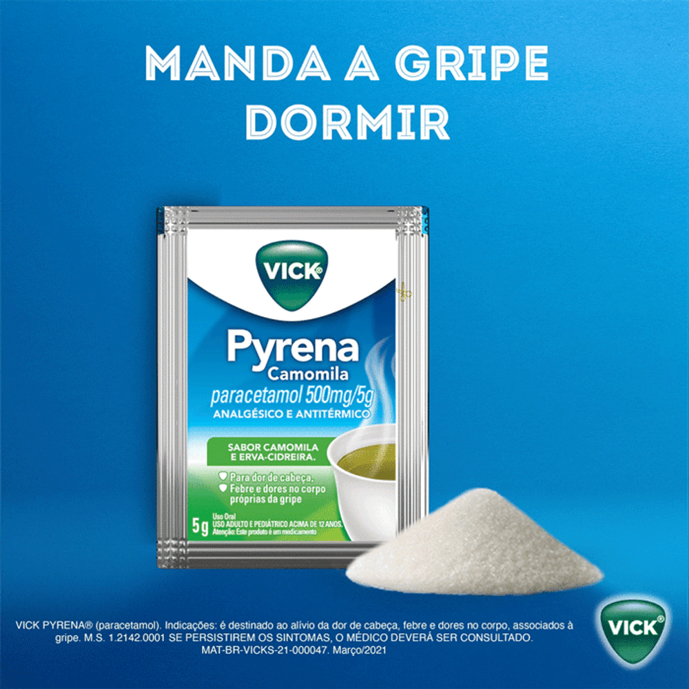 Chá para Gripe Vick Pyrena Sabor Camomila 5g - Drogaria Sao Paulo