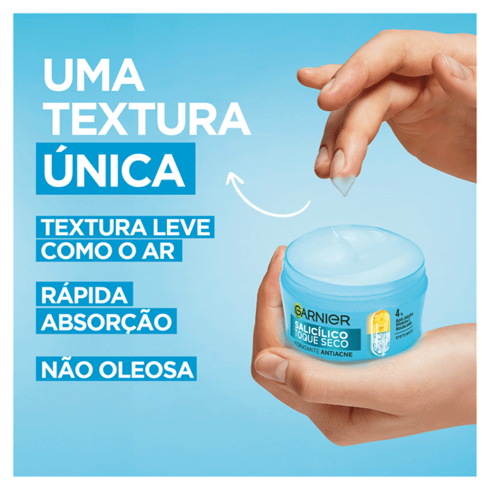 Hidratante em Gel Facial Garnier Salicílico Toque Seco Antiacne 85g ...