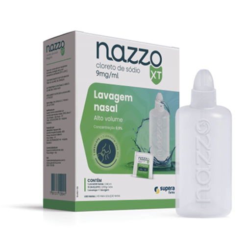 Kit Lavagem Nasal Nazzo XT 15 Sachês de 6,24g Cada + 1 Lavador Nasal 240ml - Drogaria Sao Paulo
