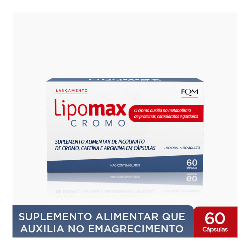 Lipomax Cromo FQM 60 Cápsulas - Drogaria Sao Paulo