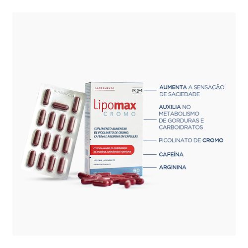 Lipomax Cromo FQM 60 Cápsulas - Drogaria Sao Paulo