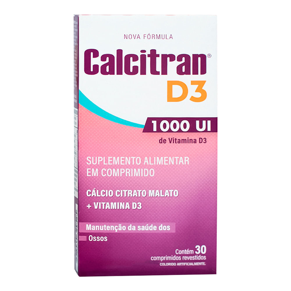 Suplemento Alimentar Calcitran D3 1000UI FQM 30 Comprimidos - Drogaria ...