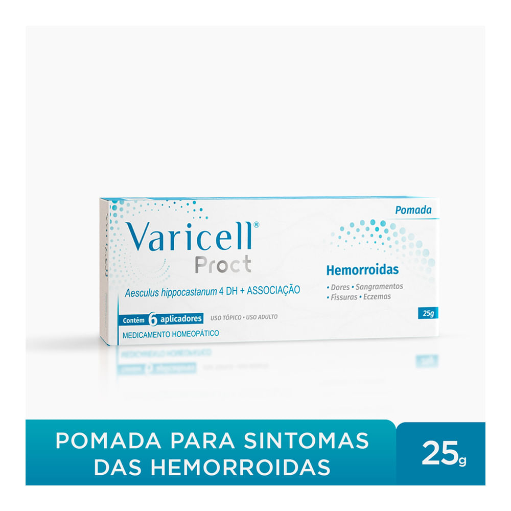 Varicell Proct Pomada 4DH FQM 25g com 6 Aplicadores - Drogaria Sao Paulo