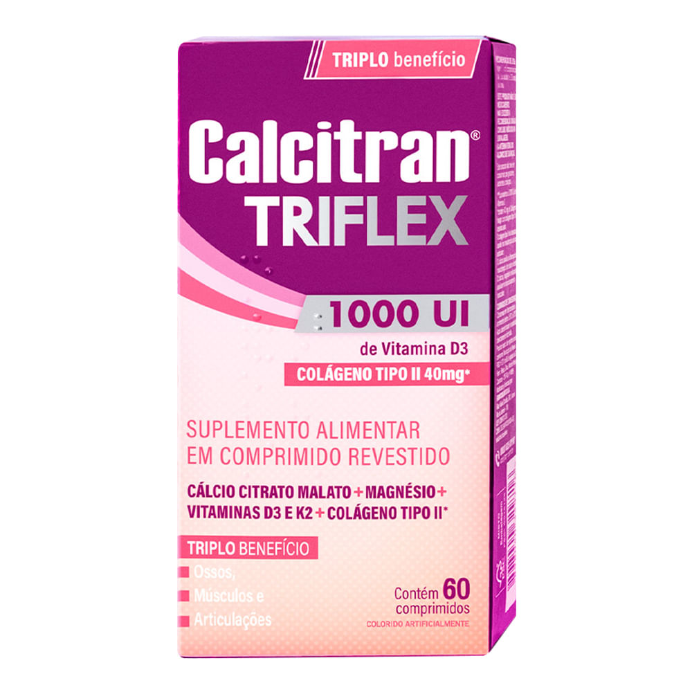 Calcitran Triplex 60 Comprimidos - Drogaria Sao Paulo