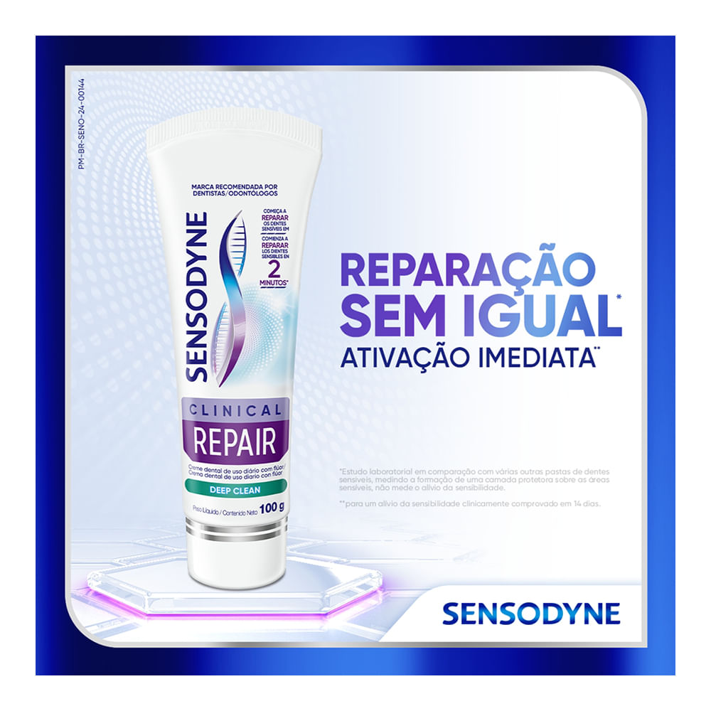 Pasta de Dente Sensodyne Clinical Repair Dentes Sensíveis 100g ...