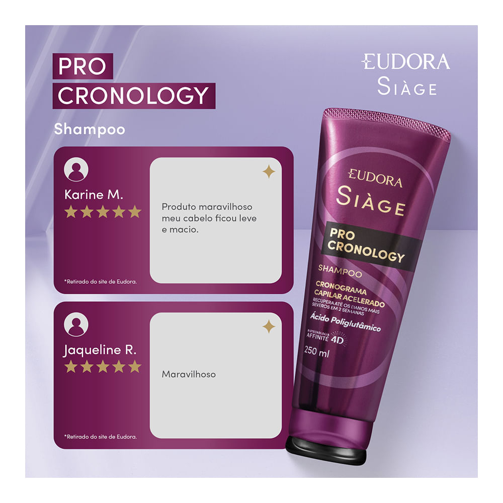 Shampoo Eudora Siage Pró Cronology 250ml - Drogaria Sao Paulo