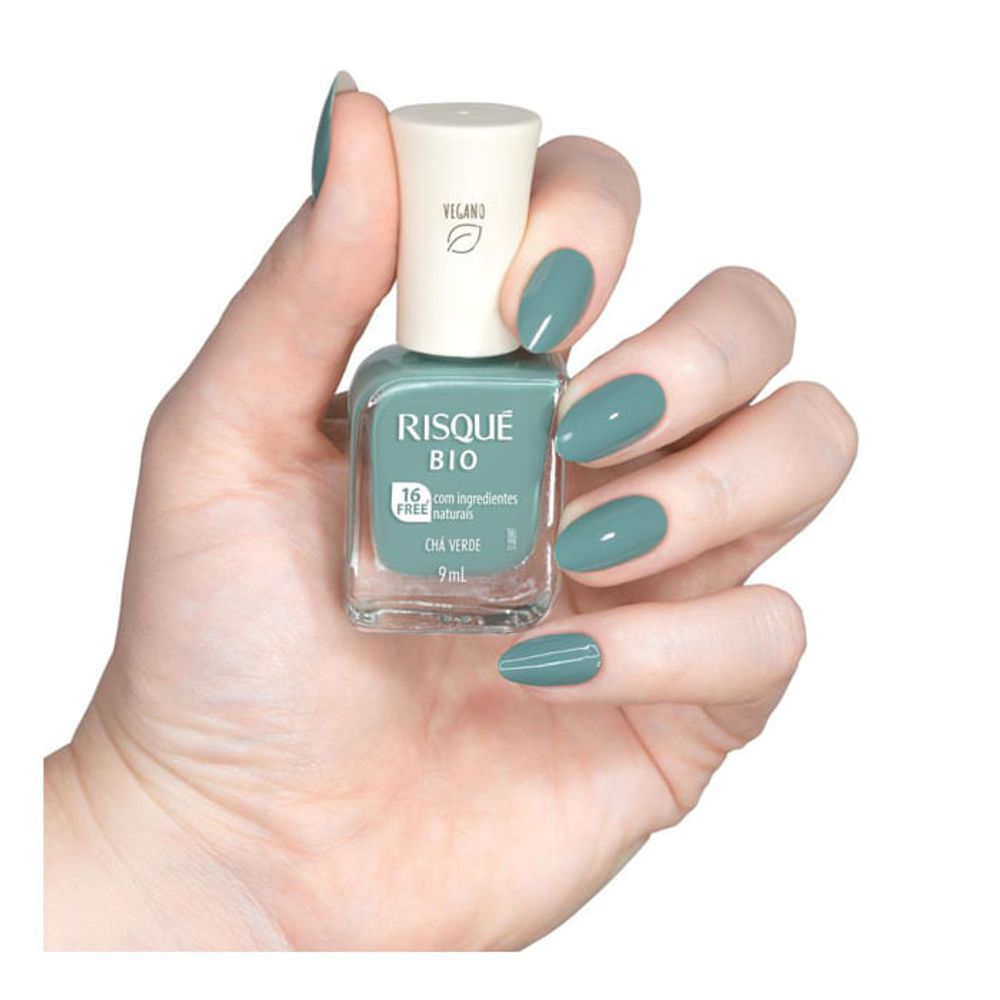 Esmalte Risqué Bio Verde Cremoso Chá Verde 9ml - Drogaria Sao Paulo