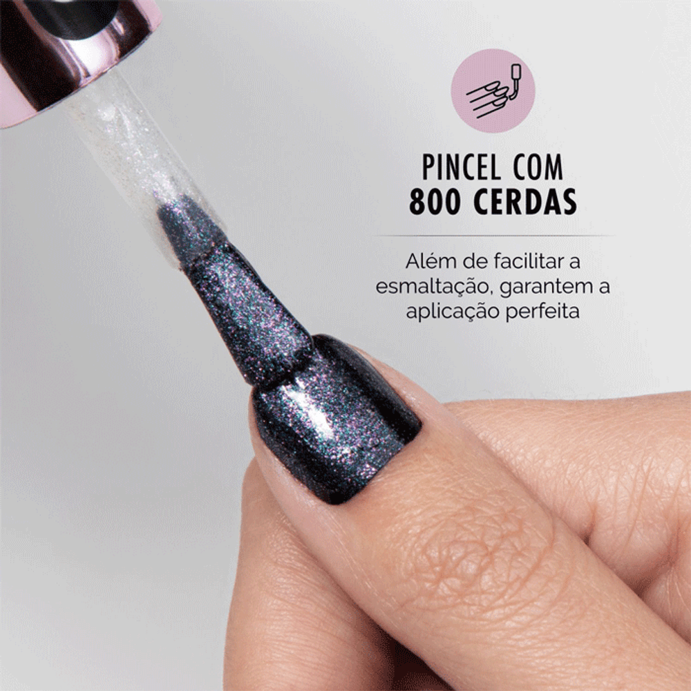 Esmalte Top Coat Risque Diamond Gel Fixador Efeito Paetê 9,5ml ...