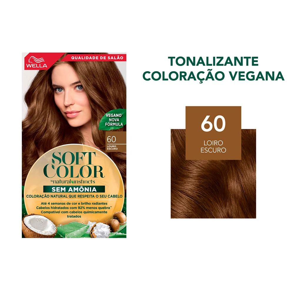 Tinta de Cabelo Wella Soft Color 60 Louro Escuro - Drogaria Sao Paulo