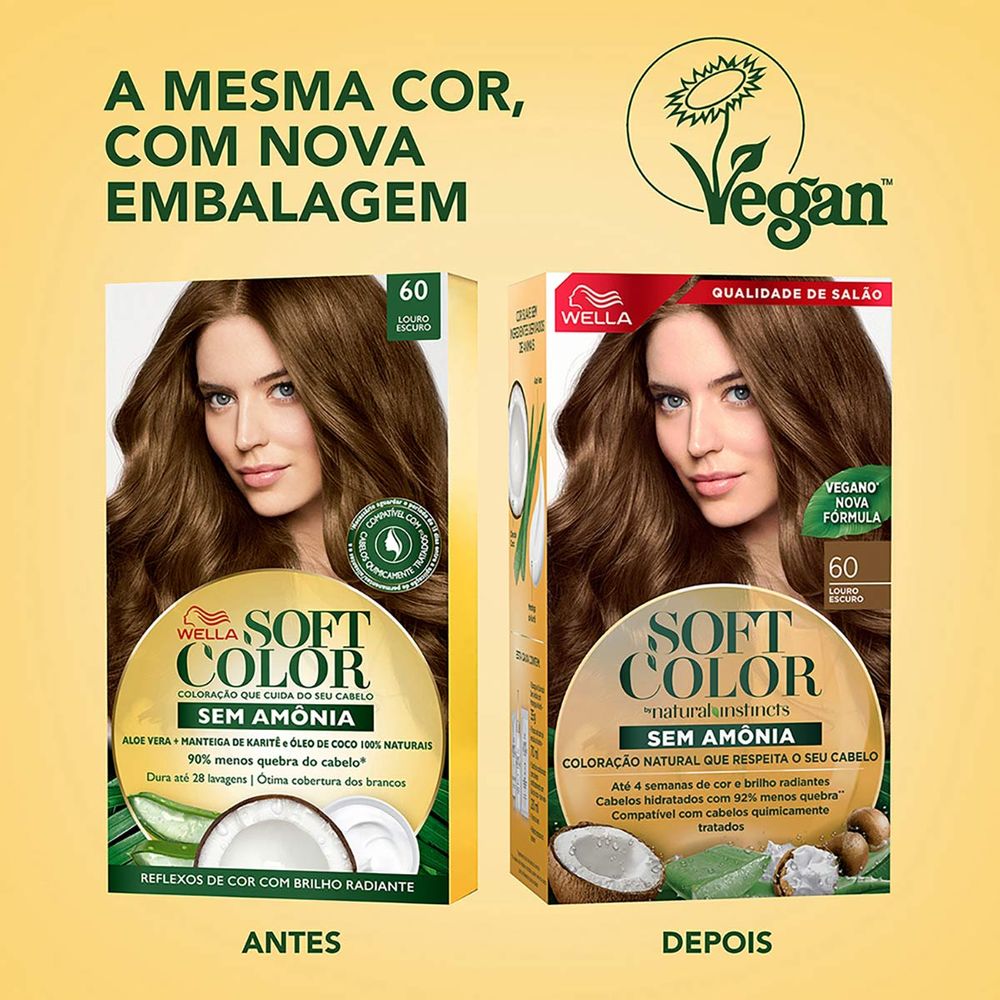 Tinta de Cabelo Wella Soft Color 60 Louro Escuro - Drogaria Sao Paulo