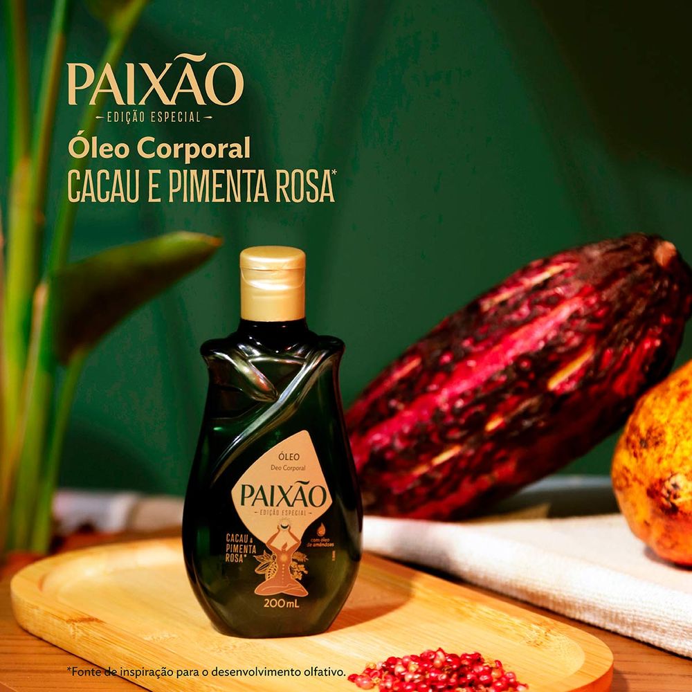 Óleo Hidratante Deo Corporal Paixão Cacau & Pimenta-Rosa 200ml ...