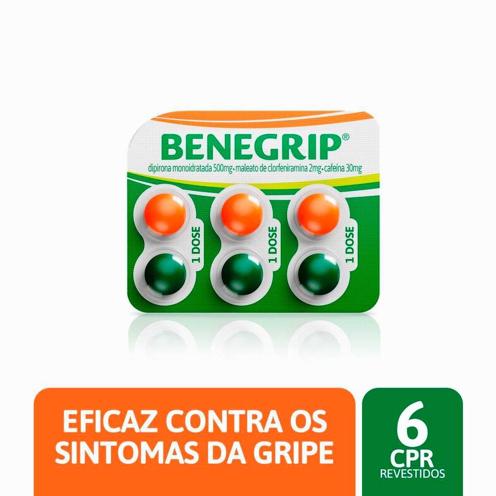 Antigripal Benegrip 6 Comprimidos - Drogaria Sao Paulo