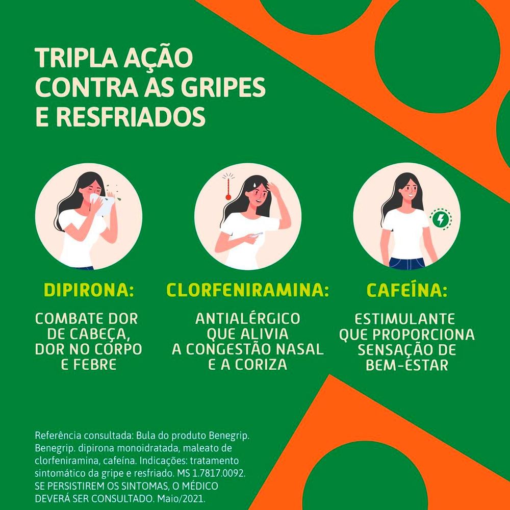 Antigripal Benegrip 6 Comprimidos - Drogaria Sao Paulo